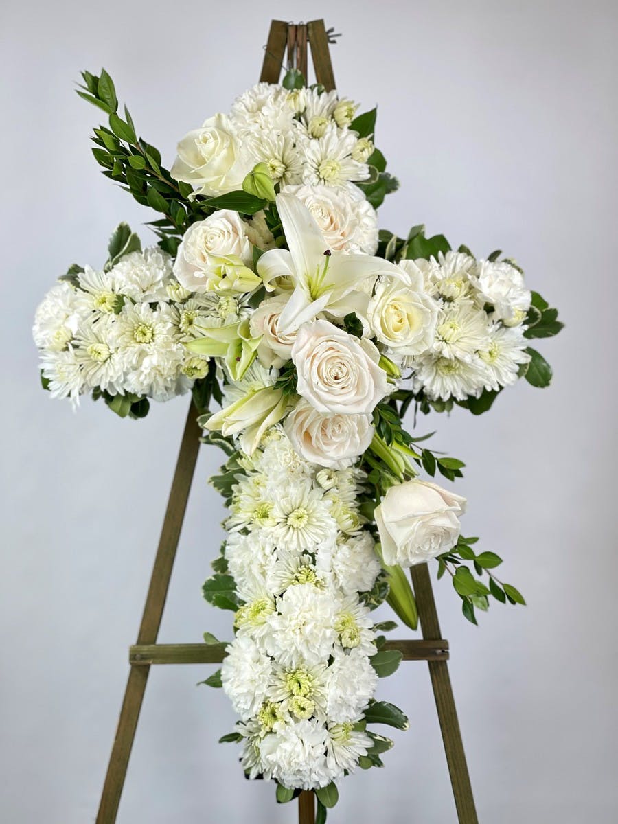 Divine Light Cross | Salinas (CA) Sympathy & Funeral Flowers | Swenson ...